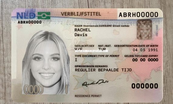 Netherlands Fake Residence Permit Card - Buy Fake Id | Best Fake ...