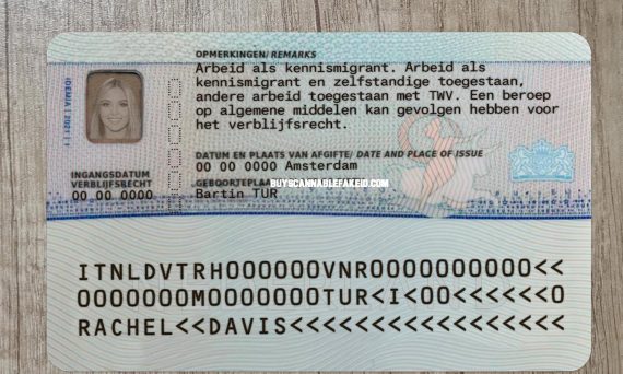 Netherlands Fake Residence Permit Card - Buy Fake Id | Best Fake ...